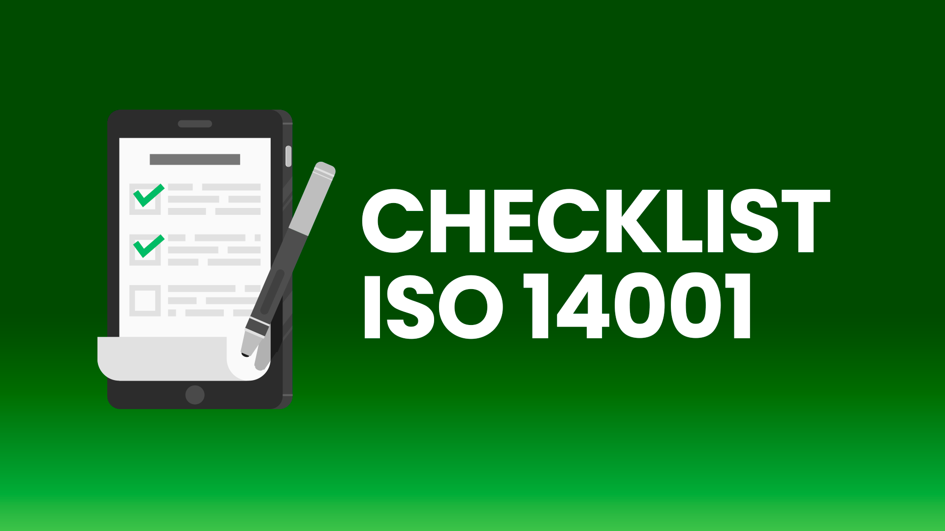 Checklist ISO 14001 - QMS Certification