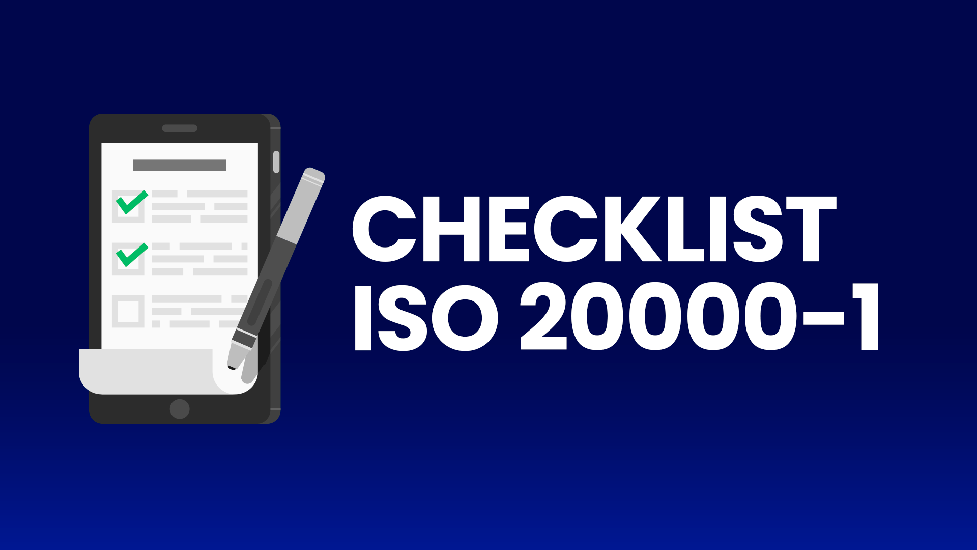 Checklist ISO/IEC 20000-1 - QMS Certification Checklist ISO/IEC 20000-1 - QMS Certification