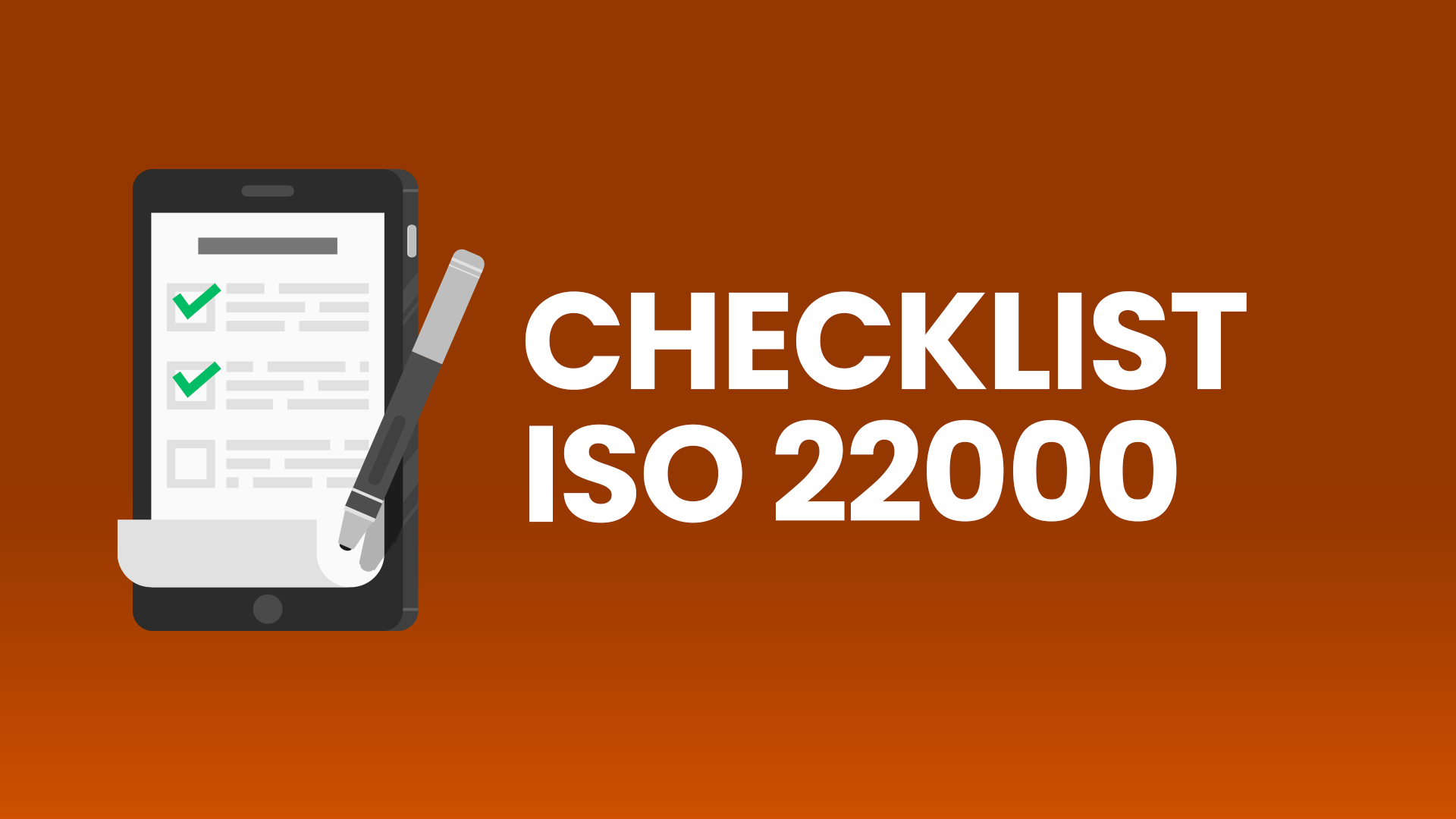 Checklist ISO 22000 - QMS Certification