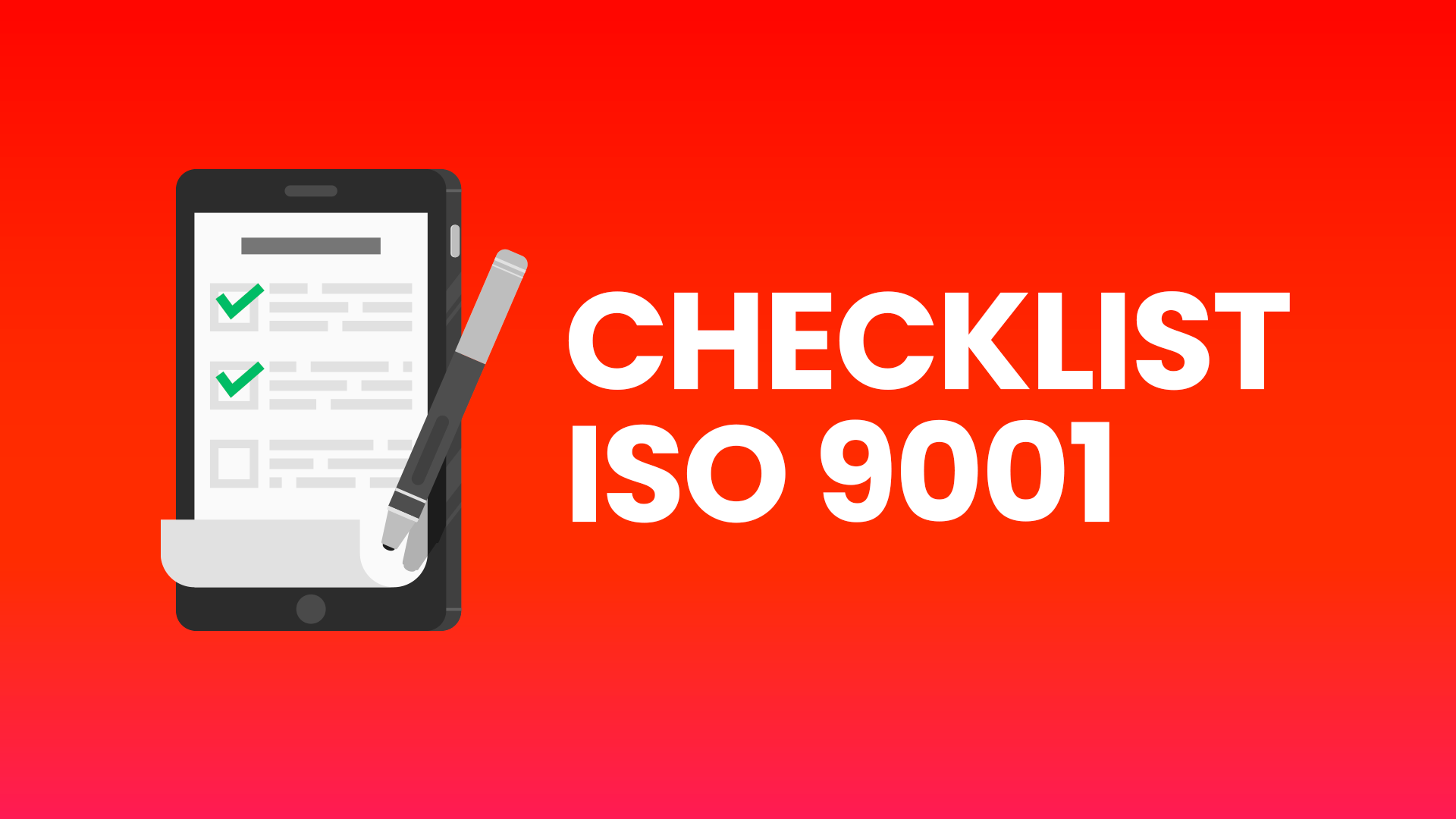 Checklist ISO - QMS Certification